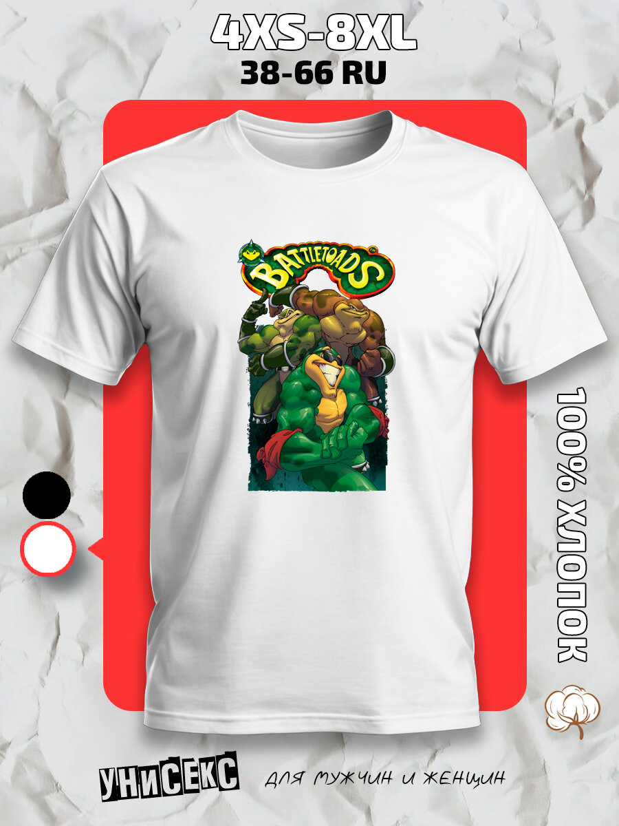 Футболка с принтом Боевые жабы