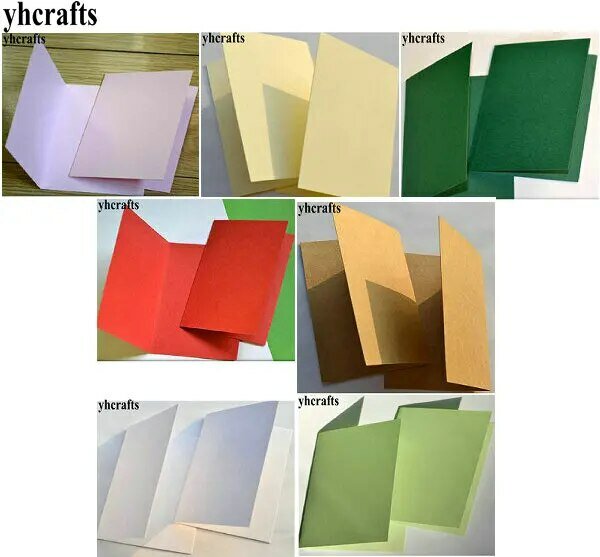 10 шт./лот, 7 цветов на выбор Белый Красный Розовый Крафт-бумага сложенные пустые карточки Скрапбукинг набор Почтовые открытки Игрушка для рисования DIY игрушки 7,75 x 10,8 см