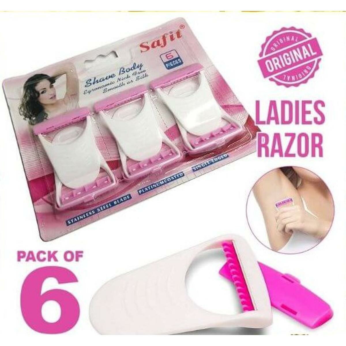 Одноразовые безопасные бритвы для женщин Shave Body, упаковка из 6 шт.