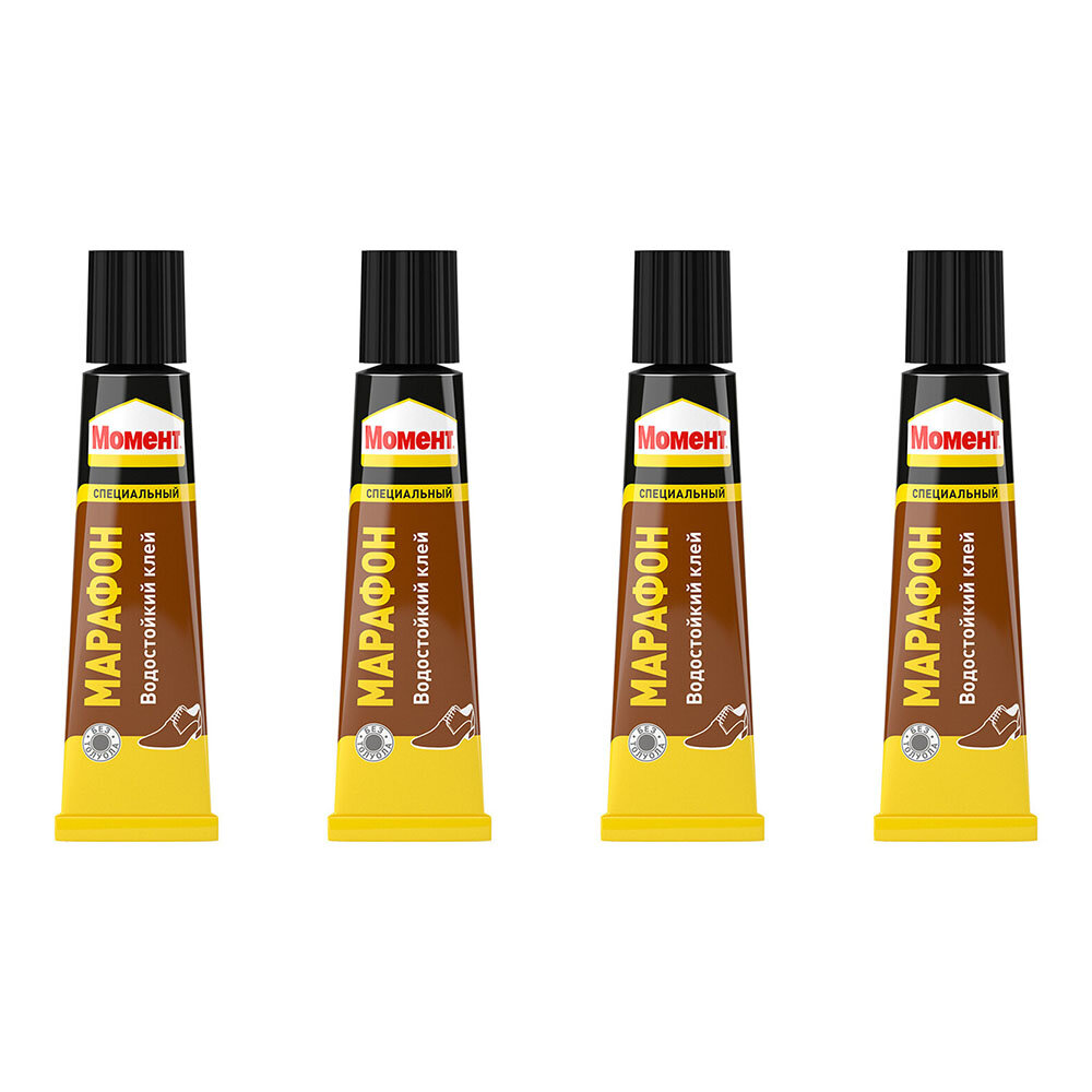 Клей Контактный полиуретановый Момент Марафон для обуви водостойкий 30 мл (4 шт.)