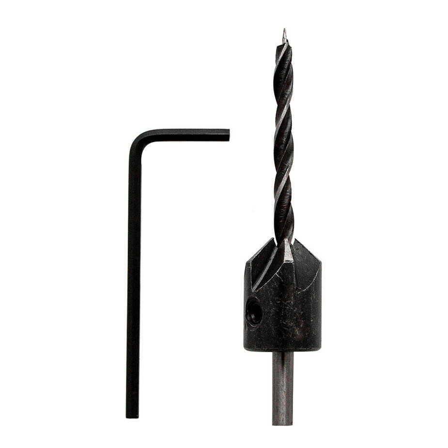 Сверло по дереву спиральное 4х75 мм с зенкером (2 шт.)