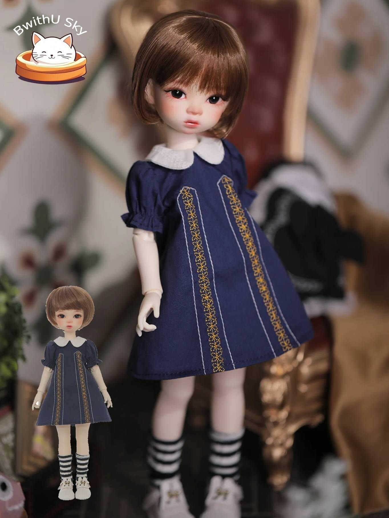 BwithU 1/6 BJD Niki 29 см OB11 YOSD Смола pukifee Милая реалистичная кукла с шариковыми шарнирам