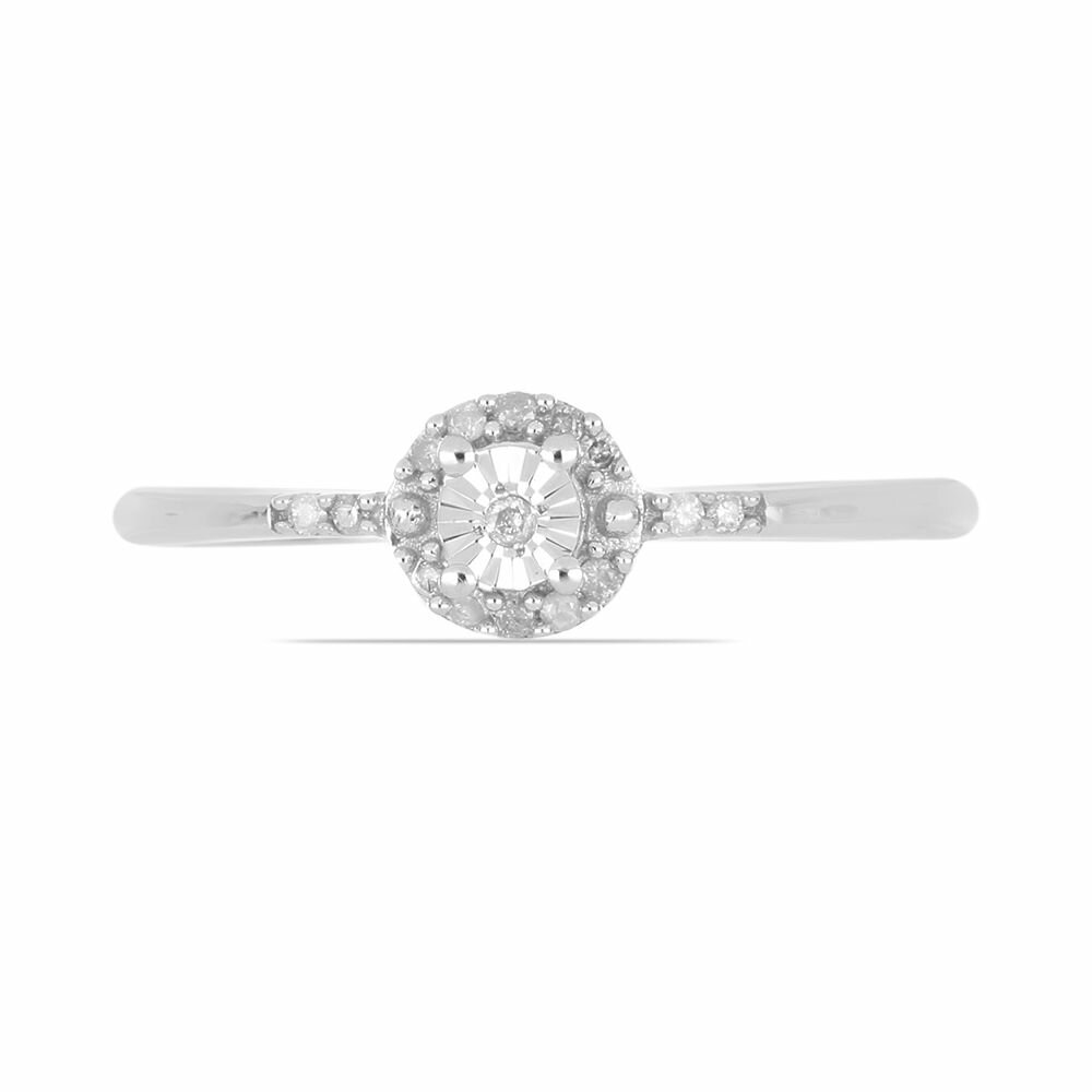 Кольцо, серебро, 925 проба, родирование, бриллиант