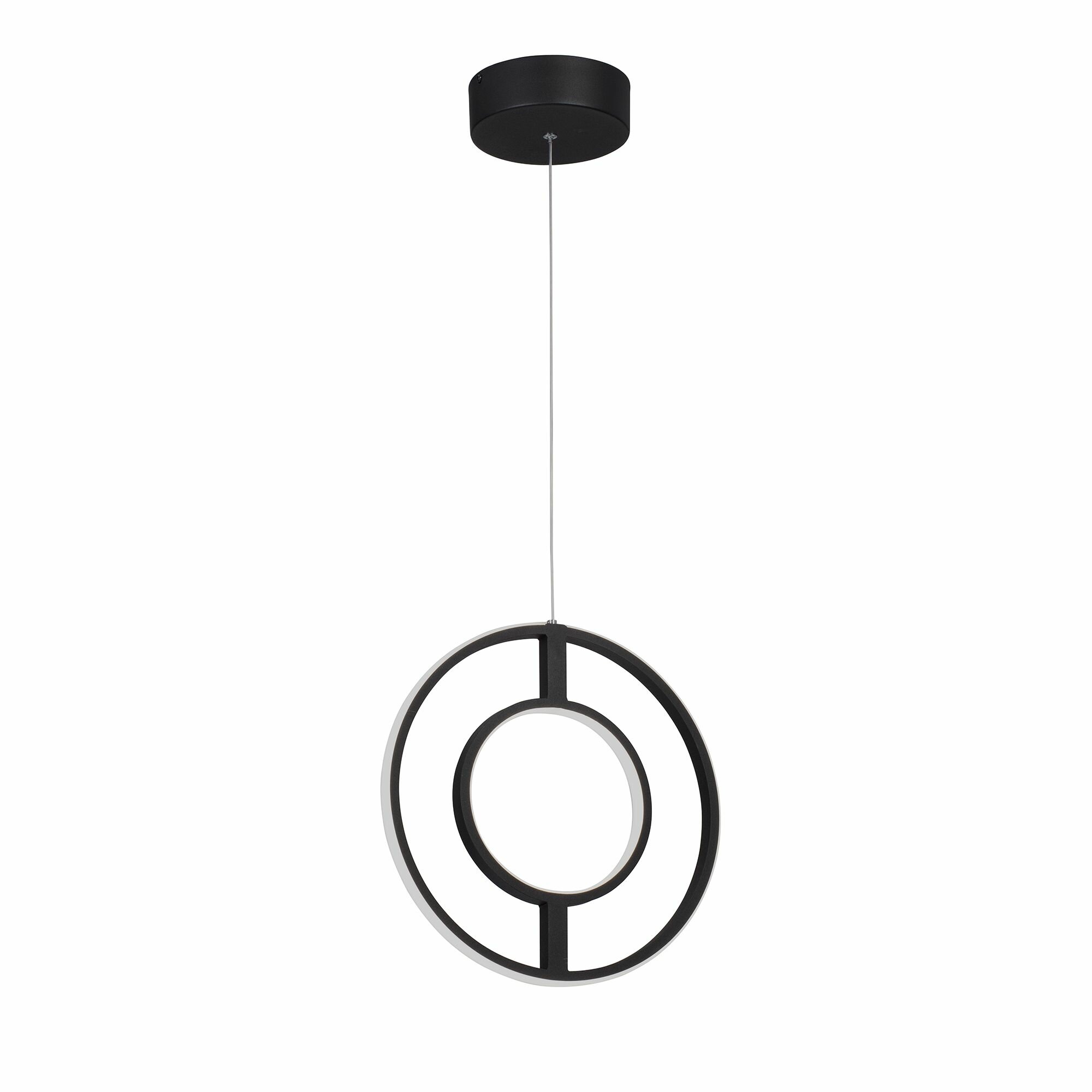 Подвесной светодиодный светильник Vitaluce V4672-1/1S, LED 32Вт, 3900-4200К, 2830 лм, 11м2, цвет чёрный матовый. %Распродажа!%