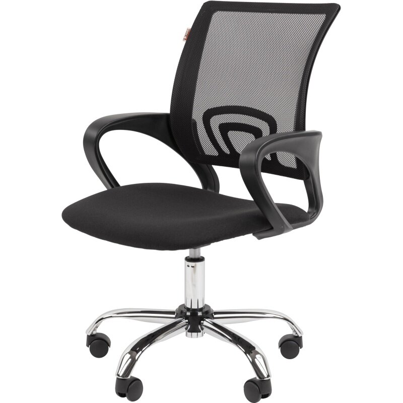 Кресло офисное Easy Chair модель 304 LT TC, ткань черный, сетка, хром (00-07161851)