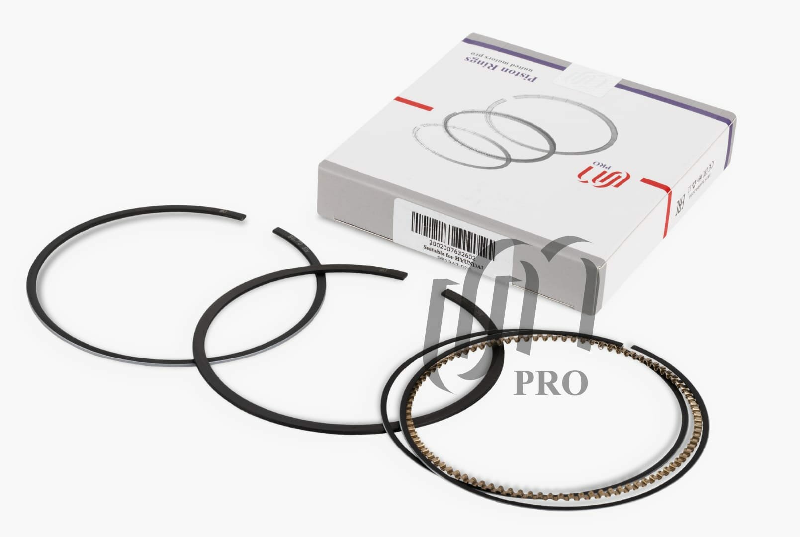 Комплект поршневых колец STD Hyundai Santa Fe 2.7 G6BA-2 (2006>) d86.7 STD 1.2-1.2-2.0 на 1 цил. UM, UNITED MOTORS PR1247000