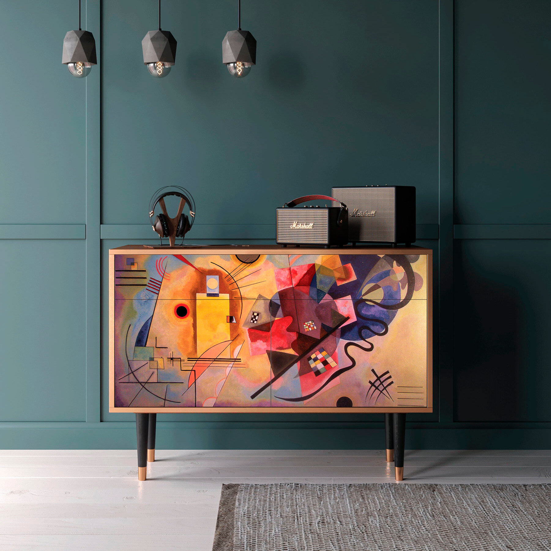 Комод - STORYZ - BS4 Modern Art by Kandinsky , Размер - 115 x 85 x 48 см, Цвет корпуса - Орех