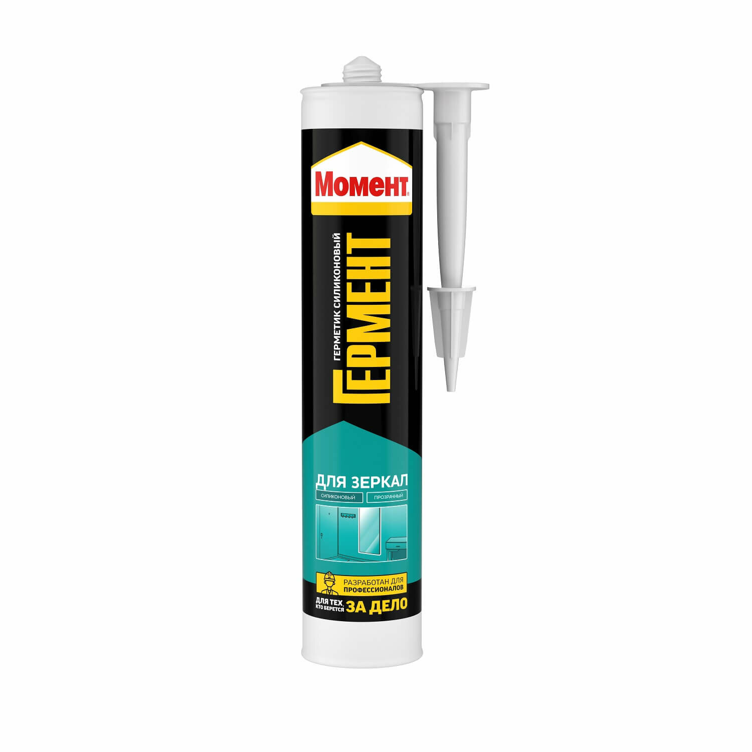 Герметик силиконовый для зеркал Момент Гермент прозрачный (280мл) прозрачный упак (6 шт)