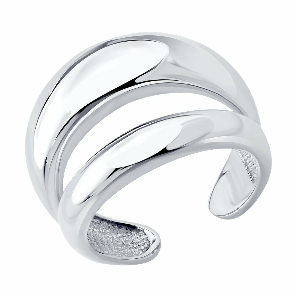 Кольцо, серебро, 925 проба, родирование