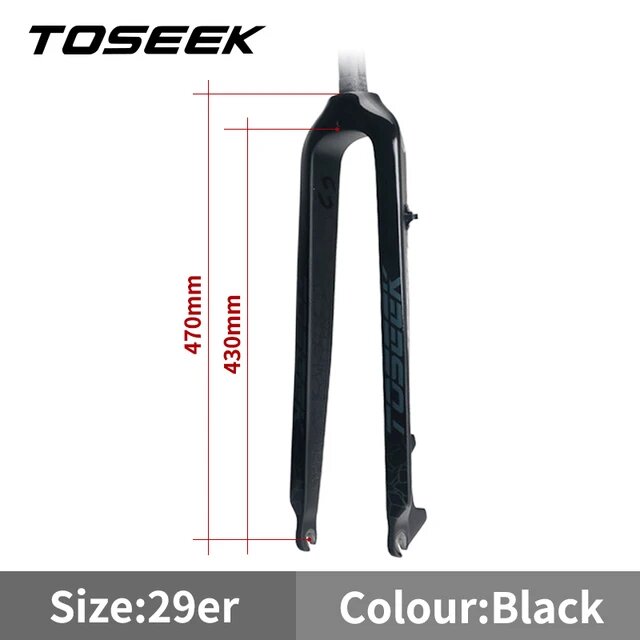 ТОSEEK T800 Карбоновая вилка для горного велосипеда 160 мм Черный, Black - 29er