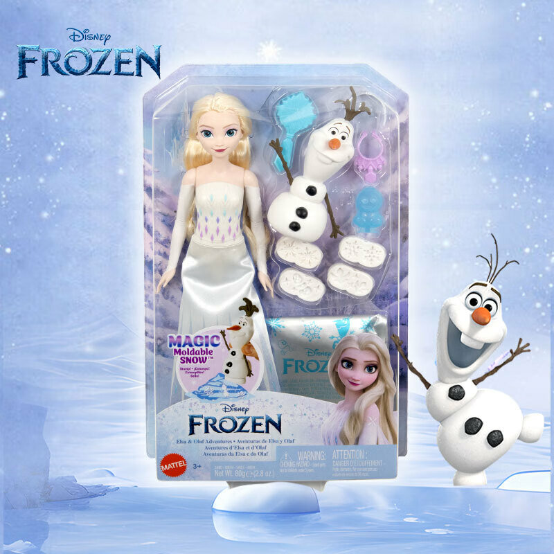 Barbie Frozen Princess Christmas Gift for Girls Pretend Play Toy - Elsa and Snowball Adventure Set HYH10