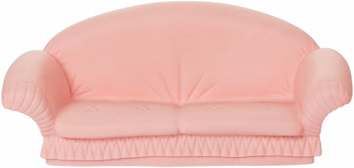 Мебель для кукол "Диван мягкий. Нежно-розовый", игровой набор резиновой мебели для кукольного домика, комплект для сюжетно-ролевой игры