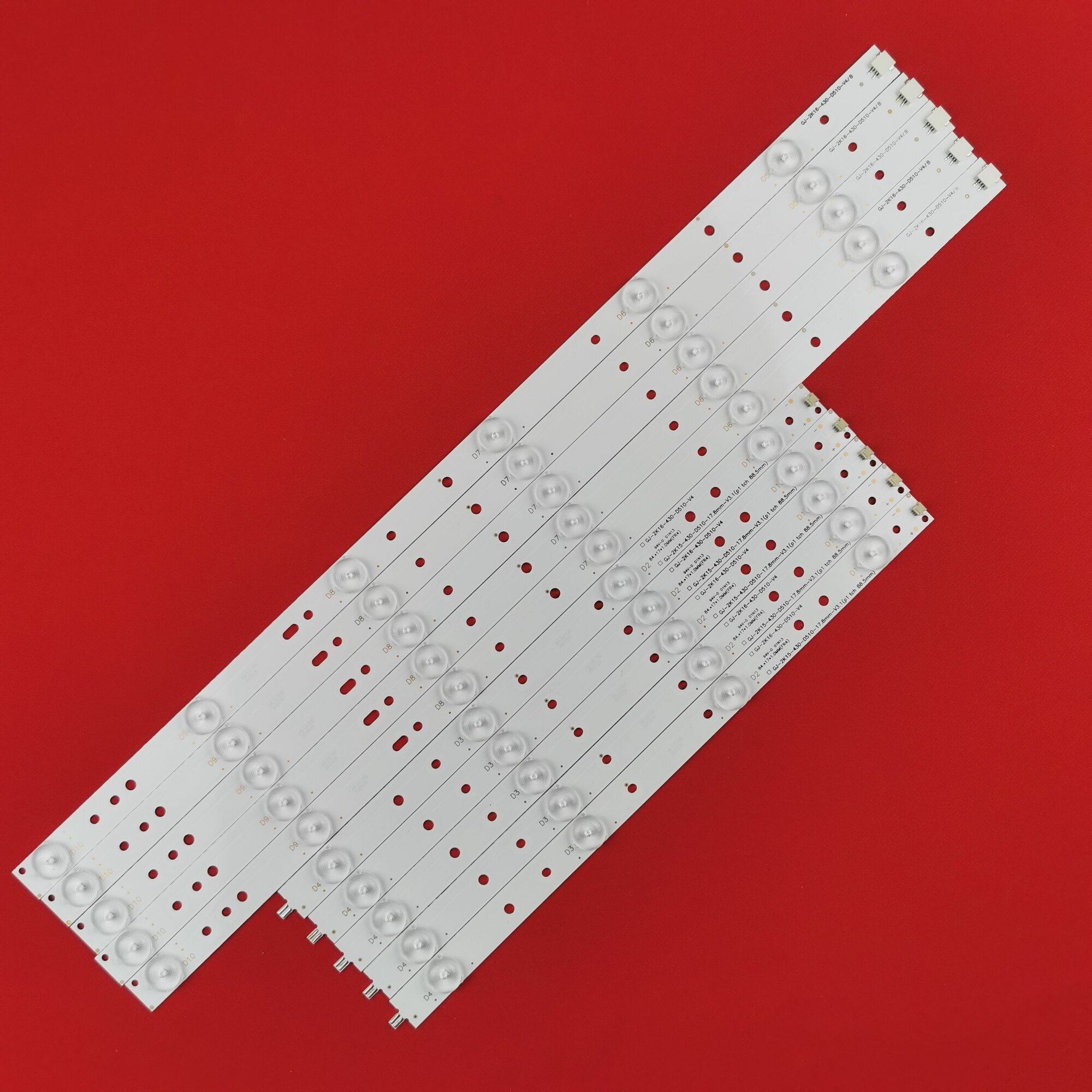 LED подсветка GJ-2K16-430-D510-V4 для ТВ Philips 43PFS4112/12, 43PUT4900/12, 43PFS5301/12, 43PFS4132/12