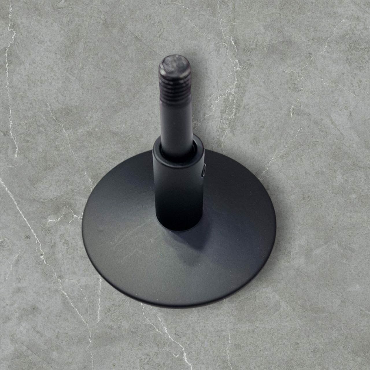 Держатель для полотенцесушителя телескопический, без кольца, скрытый, черный матовый 2шт