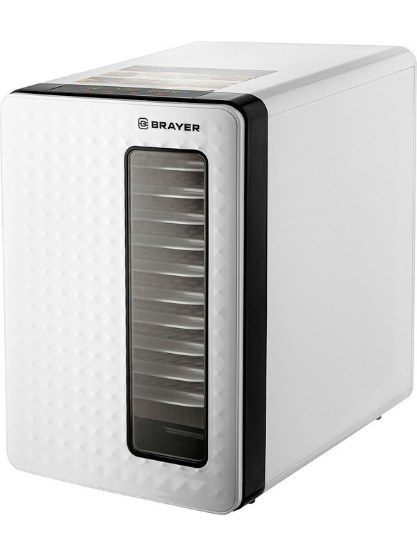 Сушилка BRAYER BR 1904 для овощей и фруктов, 10 поддонов, электронное управление, белая