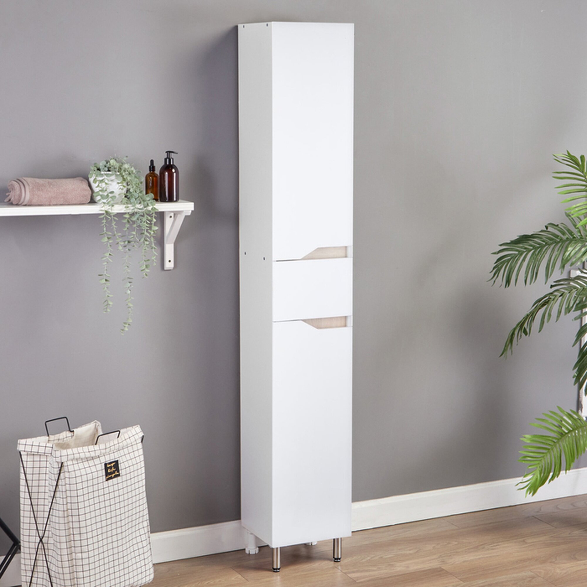 Шкаф - пенал для ванной комнаты "Анталия 300", 29,2 см×30 см×190 см