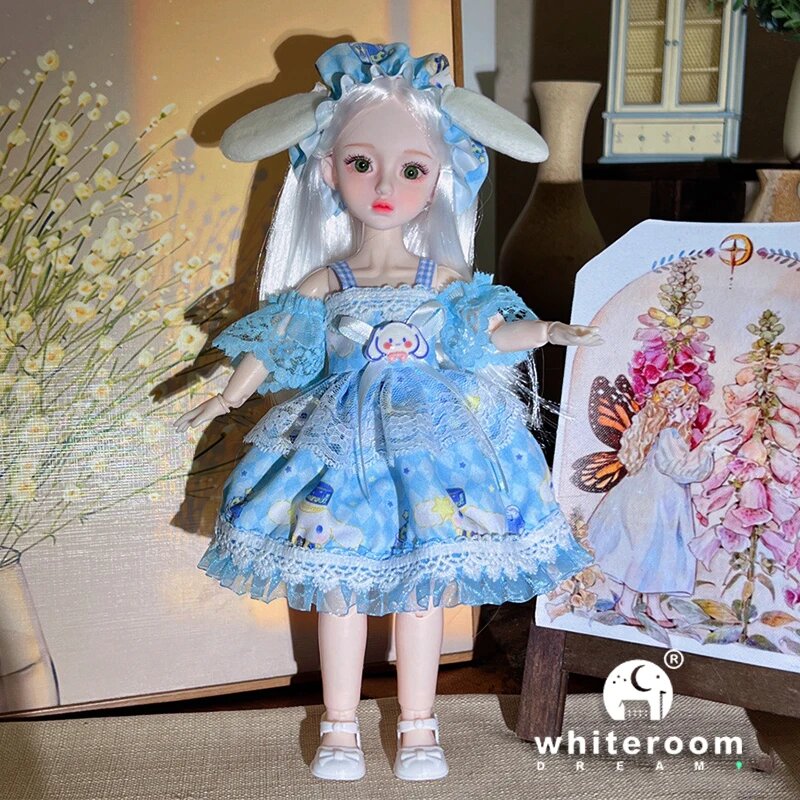 Куклы для девочек Игрушки Bjd Куклы Шарнирная кукла 1/6 Звездные синие глаза 30 см Лолита Модное платье DIY Игрушка Детские подарки на день рождения, Doll with clothes 06, 30cm BJD DOLL, Унисекс