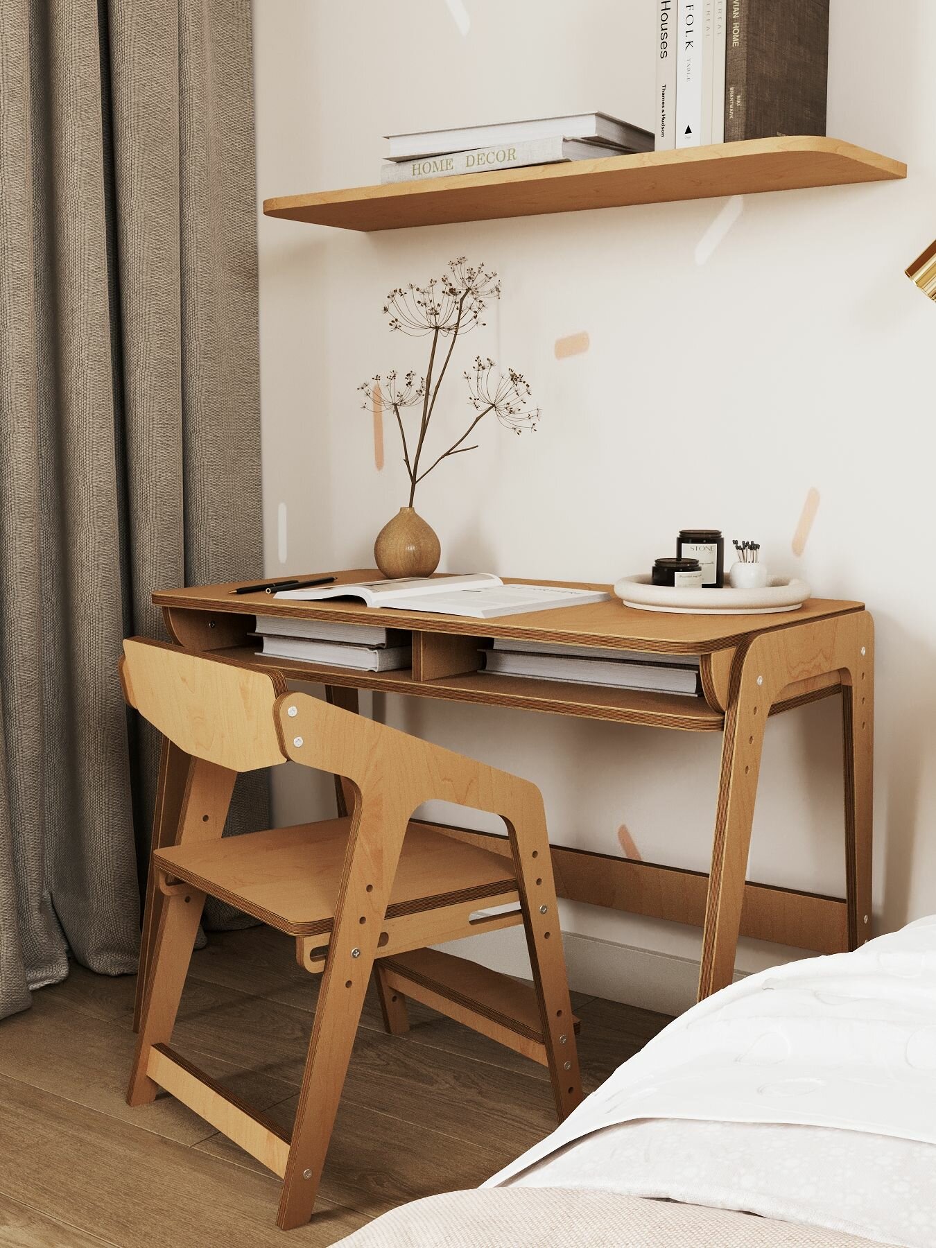 Детская мебель от 1 до 7 лет растущая, комплект стол и стул растущий для детей