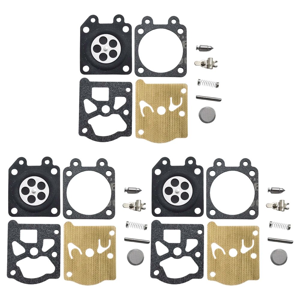 3 шт, комплект диафрагмы для ремонта карбюратора для Partner 350 351 370 371 420, запасная часть для бензопилы