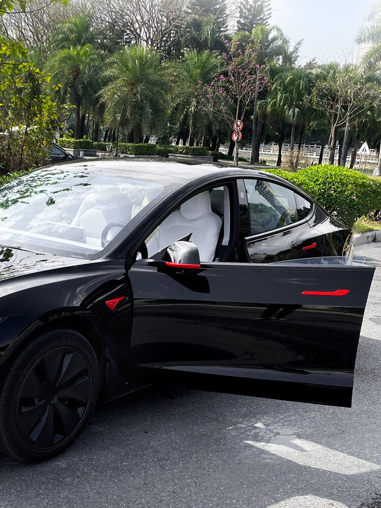 Набор декоративных наклеек для Tesla Model 3/Y ярко-красного цвета - совместимость с моделью