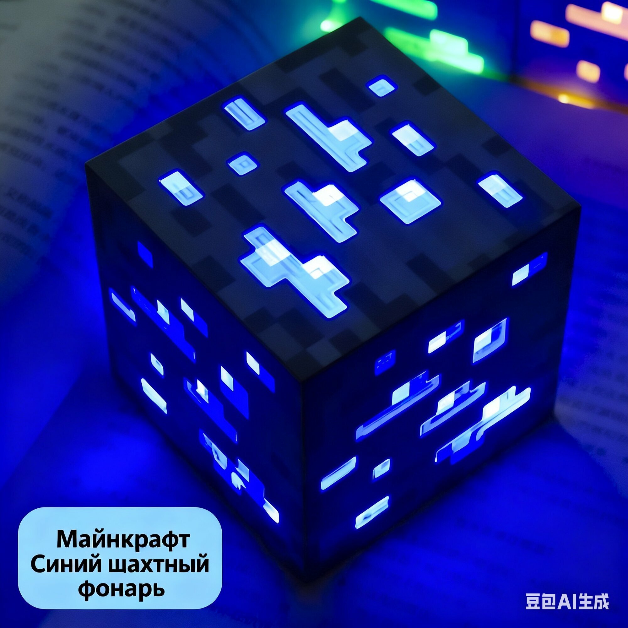 Ночник Minecraft: Факел, Шахтерская Лампа, Крипер и Лиса Светильник-Декор для Комнаты
