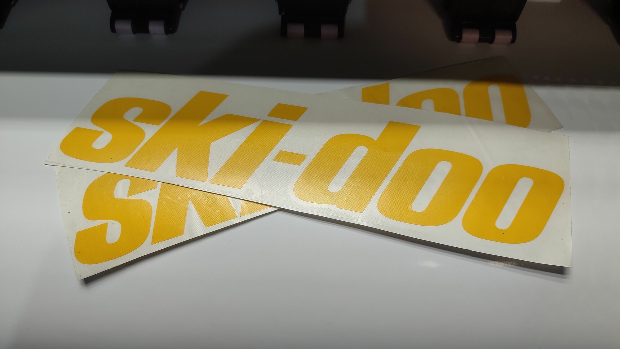 Наклейки для снегохода ski-doo BRP summit freeride (30см) 2 шт. #желтый