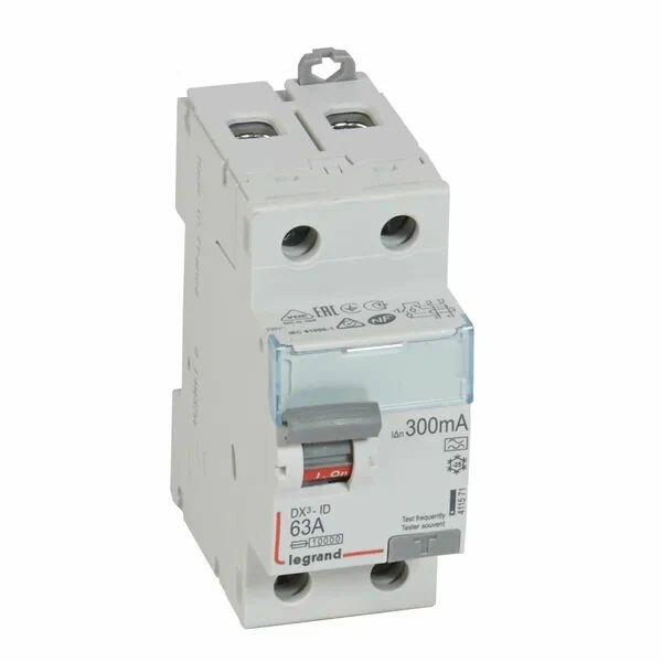 УЗО Legrand DX3 ВДТ 2П 63А 300мА тип A (ВДТ) 411571