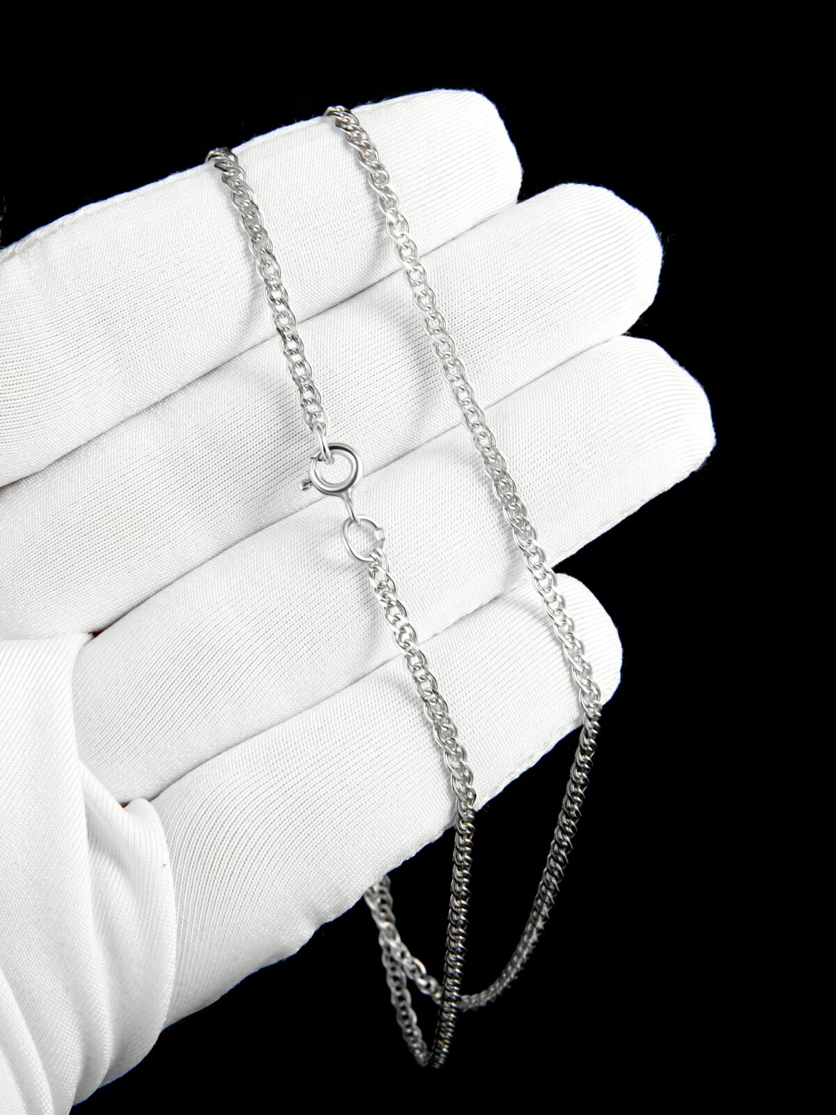 Цепь серебро, 925 проба, родирование