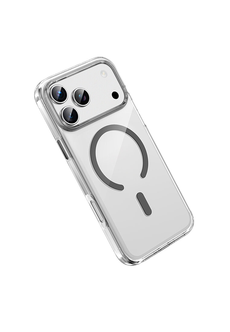 Чехол iPhone 17 Pro KEEPHONE Aurora MagSafe Кристально чистый корпус с покрытием AF без отпечатков пальцев - Серый
