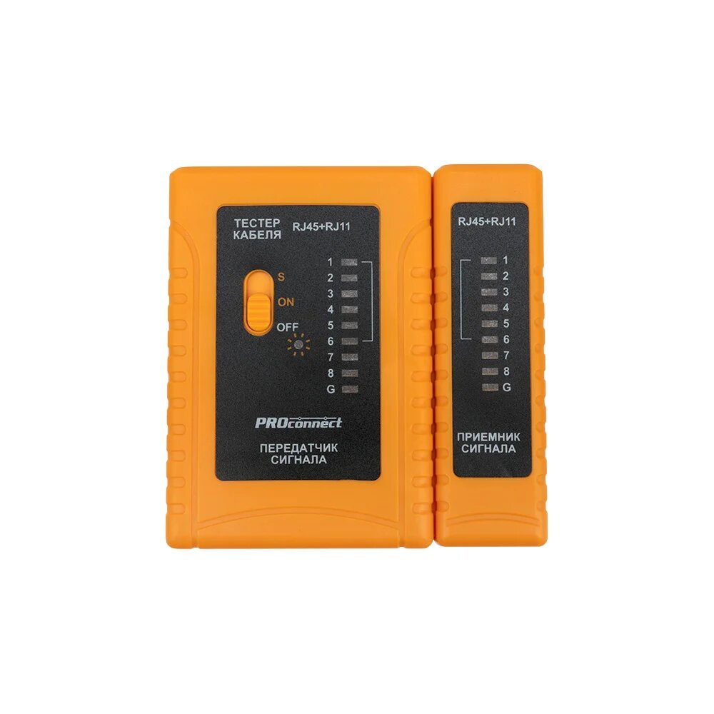 Тестер кабеля PROCONNECT RJ-45+RJ-11, для витой пары и телефонного кабеля — фото 1