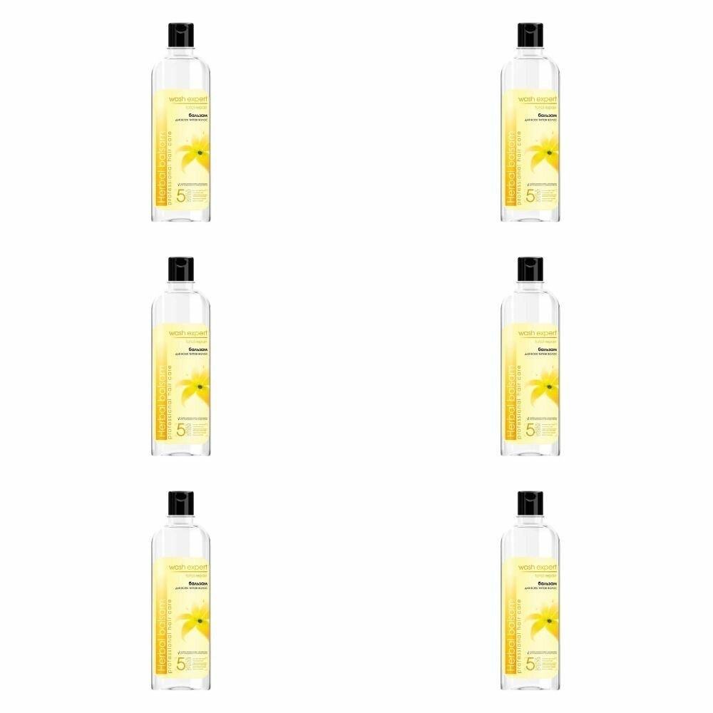 Aromika Бальзам для волос, Wash Expert Total Repair, восстанавливающий, 500 мл, 3 шт