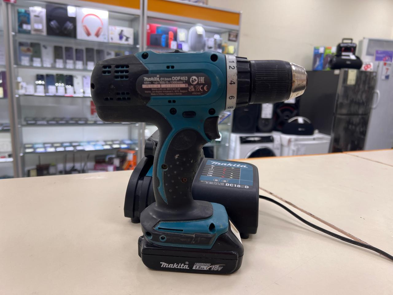 Дрель-шуруповерт Makita DDF453SYX5 аккум. патрон: быстрозажимной Б/У Уцененка