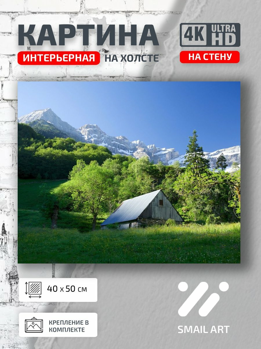 Картина на холсте интерьерная 40 на 50 на стену Степи Landscape для гостиной пейзаж декор