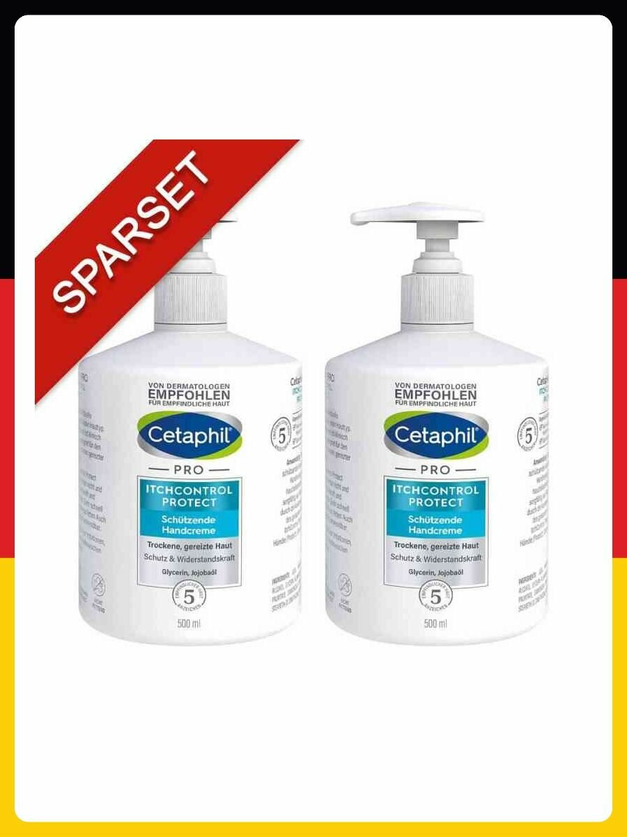 Защитный крем для рук Cetaphil PRO ItchControl Protect, 2x500 мл