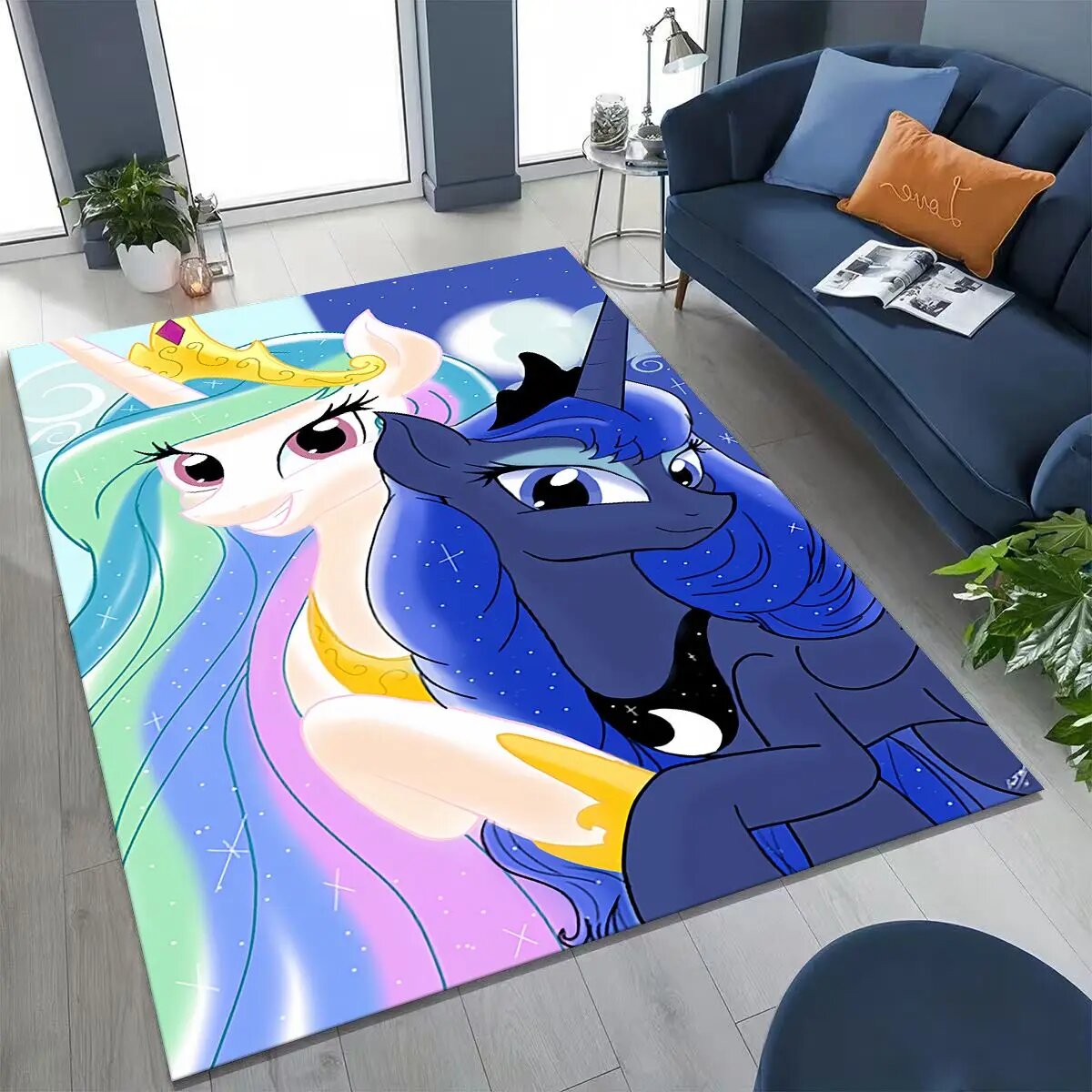 Коврик My Little Pony Unicorn MINISO Темно-синий, 100x150cm( 39x59in), 20