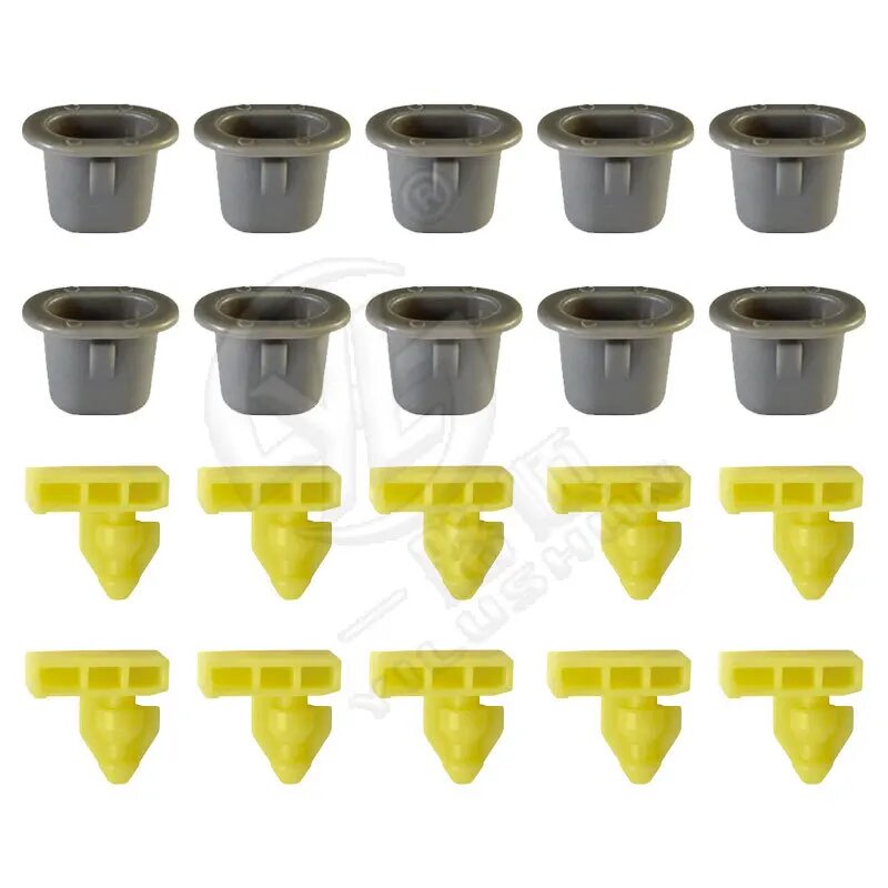 Зажимы для колесной арки, 20PCS, черный/желтый