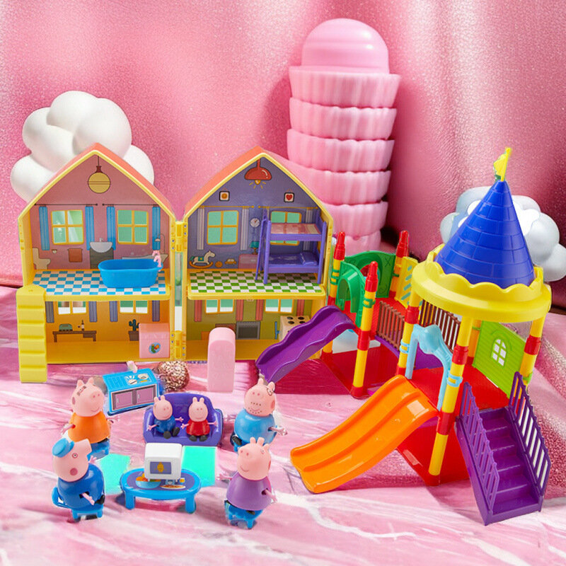 Набор игрушек для детей "Свинка Пеппа" для ролевых игр, полный набор персонажей из класса, подарочная коробка для мальчиков и девочек с бесплатной доставкой.