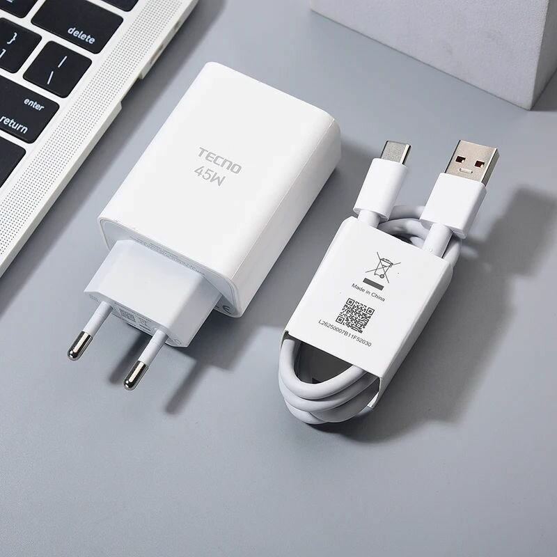 Зарядное устройство мощностью 45w с кабелем длиной 1 м/быстрое зарядное устройство