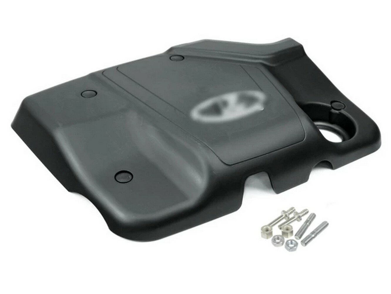 Декоративная крышка двигателя ВАЗ 11183 с хром эмблемой, кронштейнами на 8кл ВАЗ 2108-15, Гранта, Калина, Приора, Datsun