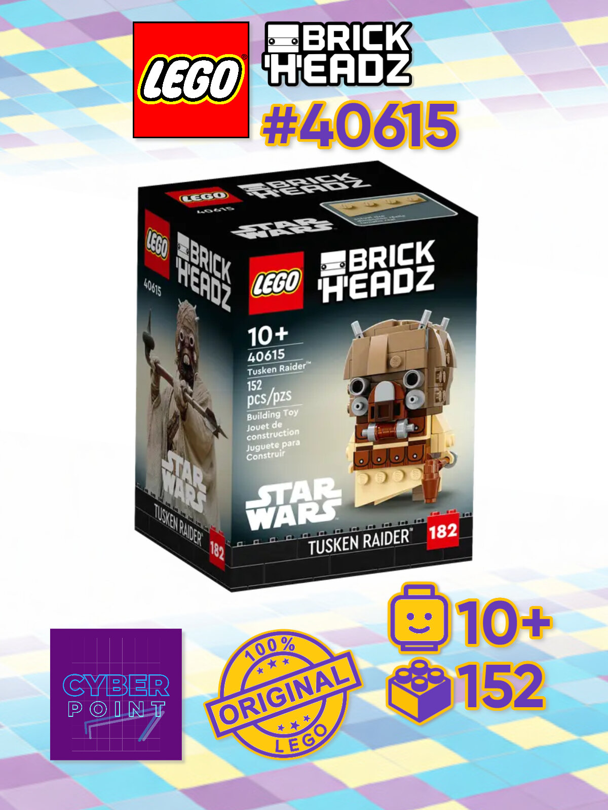 Конструктор LEGO BrickHeadz Star Wars 40615 "Тускенский грабитель", 152 детали, от 10 лет