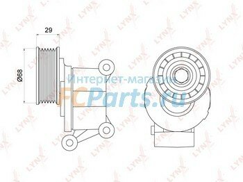 Натяжитель ремня навесного оборудования Ford Focus, Mazda 3, Volvo S40LYNXauto PT3012