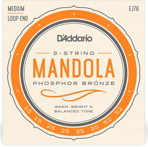 Струны для мандолы D'Addario EJ76 15-52