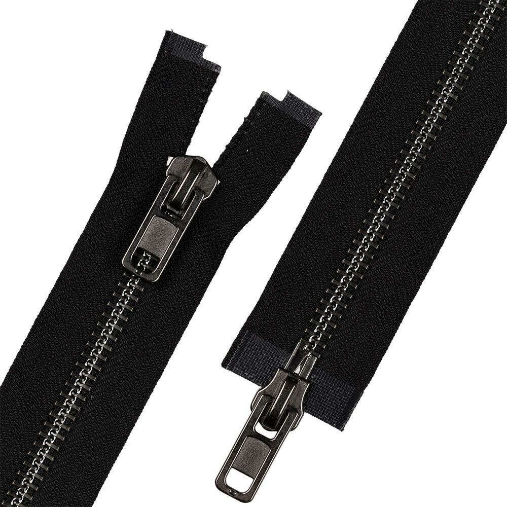 Молния Металл оксид (черный никель) ZIP 8B-2 двухзамковая 75 см Тип 8 10 шт разъёмная Gamma