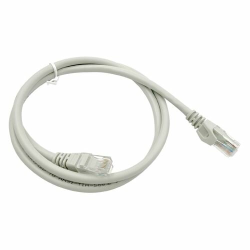 Патч-корд Buro UTP-6-1M-G литой (molded), UTP, кат.6, 1м, 4 пары, 24AWG, алюминий омедненный, многожильный, серый