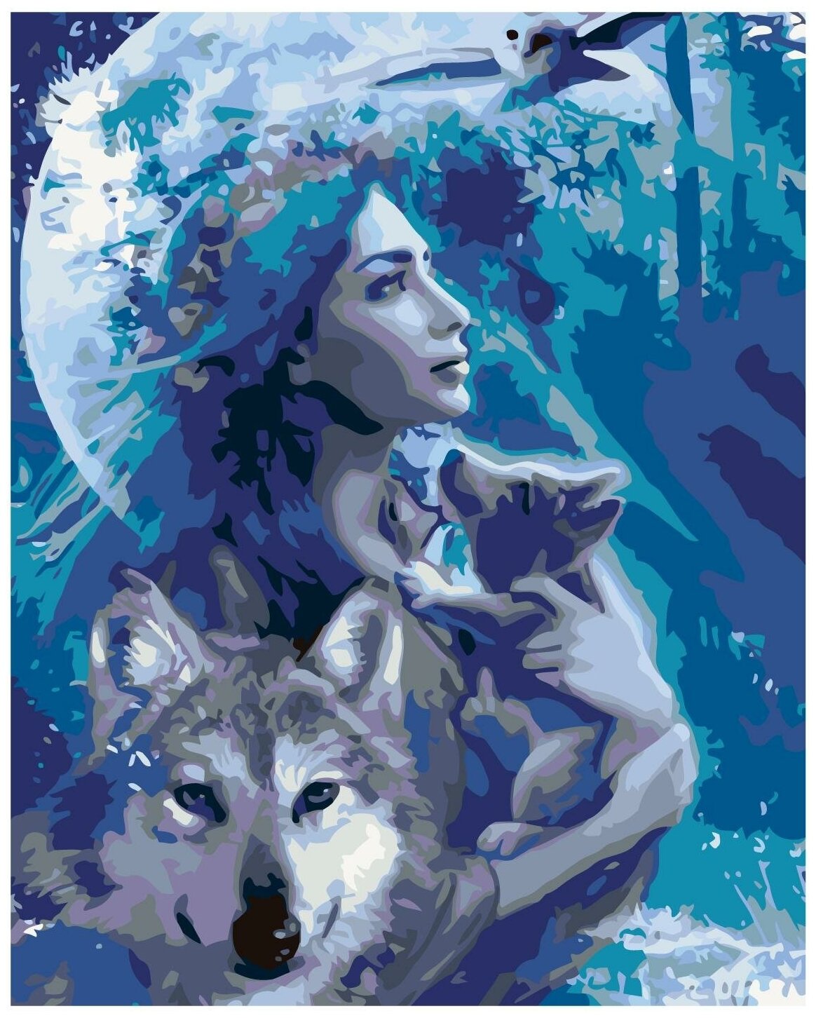 Время волка Раскраска по номерам на холсте Живопись по номерам