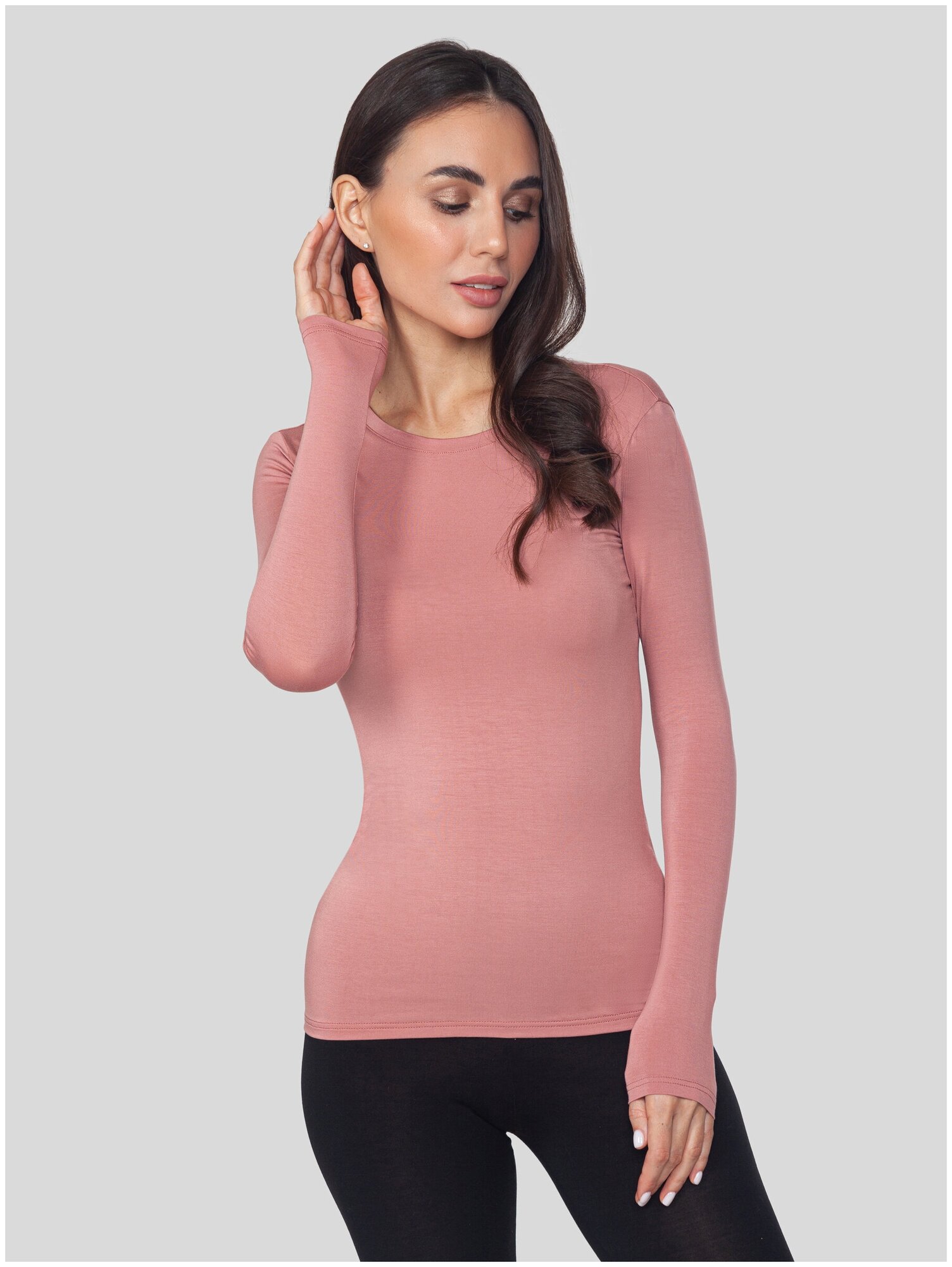 Лонгслив женский облегающий