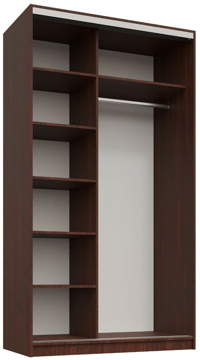 Шкаф купе, для одежды Верона 2, МФ-Купе, 160х45х220, белье/платье, с зеркалом, венге