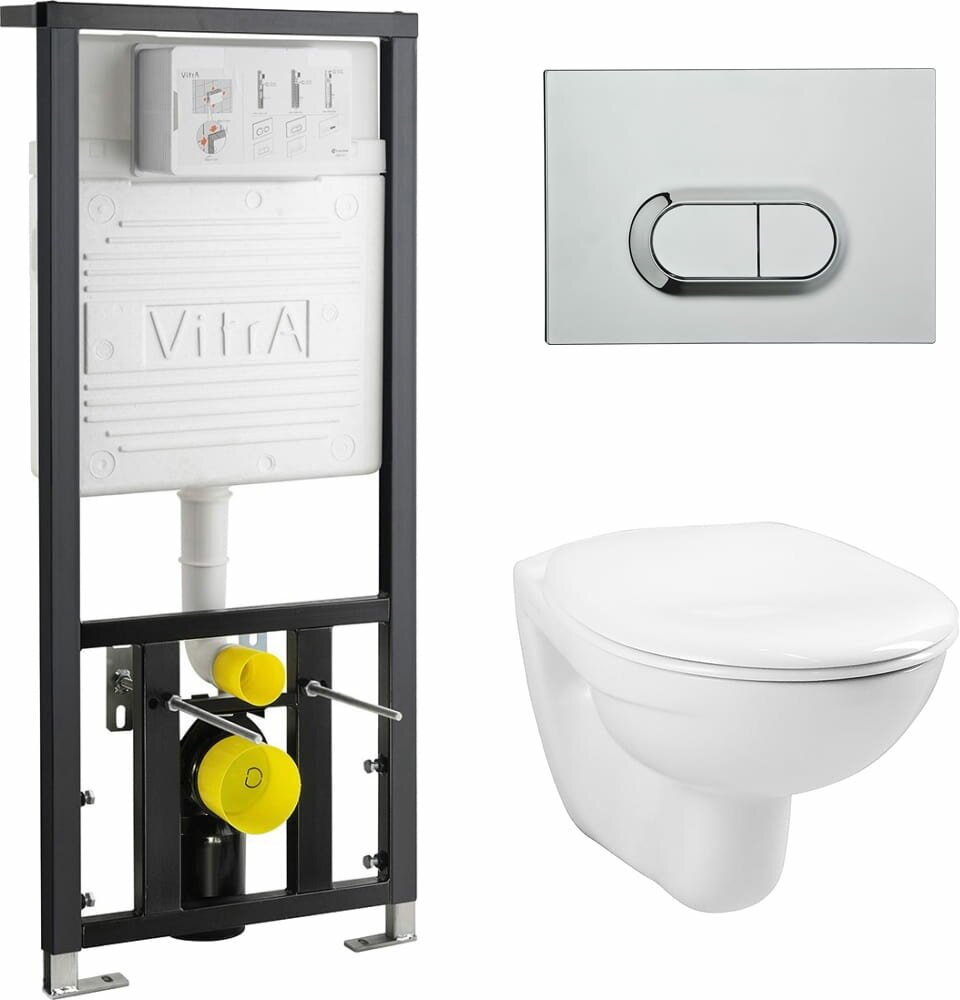 Унитаз с инсталляцией и кнопкой смыва VitrA Normus 9773B003-7200