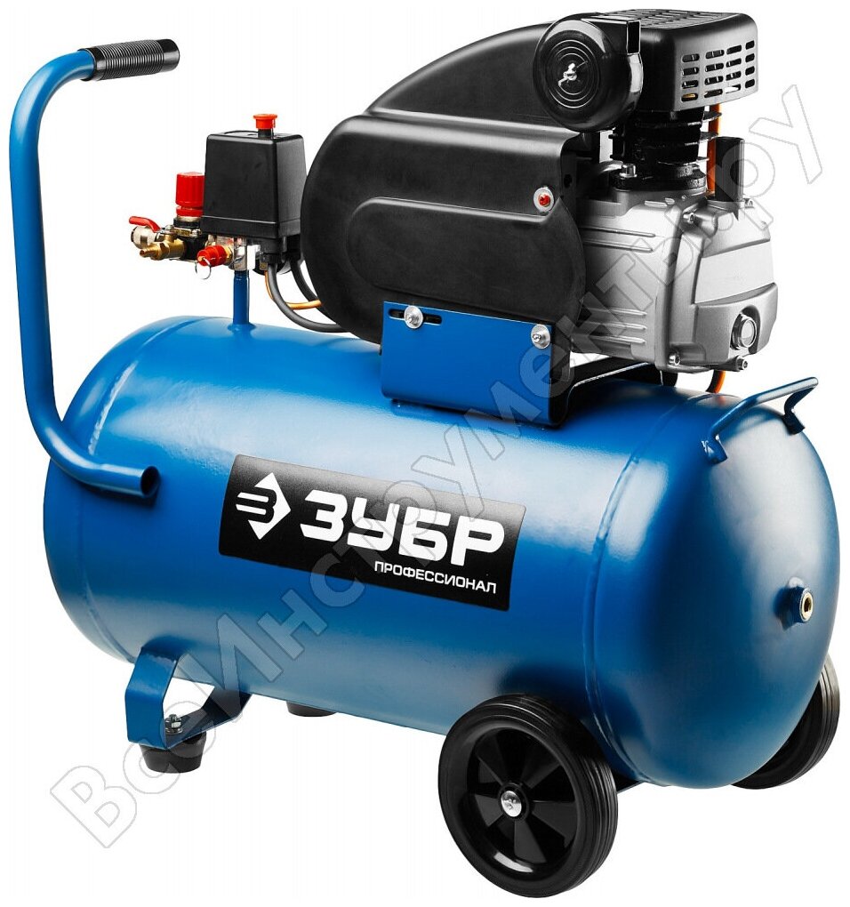 Масляный компрессор Зубр Профессионал 240л/мин, 50л, 1500Вт ЗКПМ-240-50-1.5
