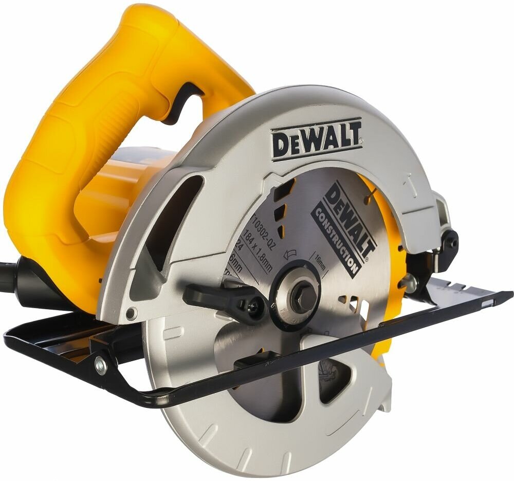 Пила дисковая (циркулярная) Dewalt DWE560-QS, желтый, 1350Вт, диск d 184 мм, 5500об/мин
